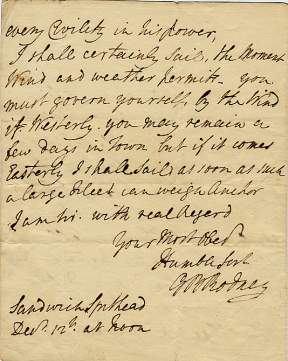 RODNEY, George Bridges, 1st Baron, letters, autographs, documents ...