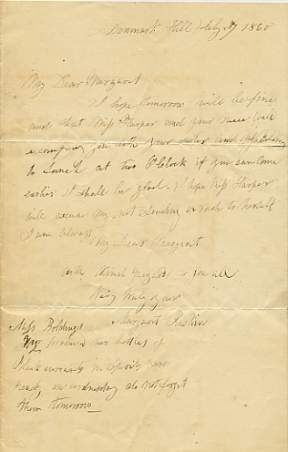 RUSKIN, Margaret, letters, autographs, documents, manuscripts