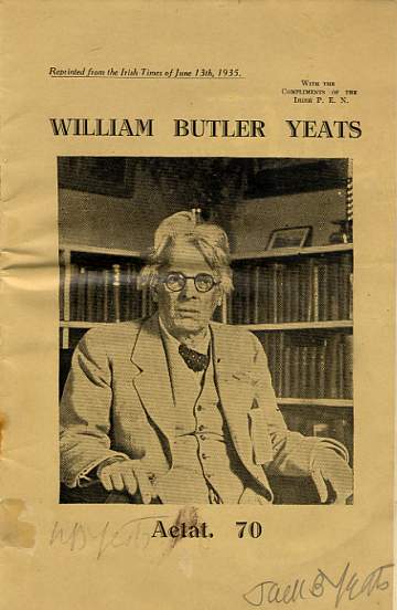 YEATS, William Butler, letters, autographs, documents, manuscripts