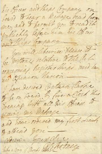 RODNEY, George Bridges, 1st Baron, letters, autographs, documents ...