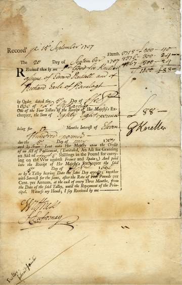 KNELLER, Sir Godfrey, letters, autographs, documents, manuscripts
