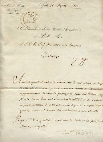 PAISIELLO, Giovanni, letters, autographs, documents, manuscripts