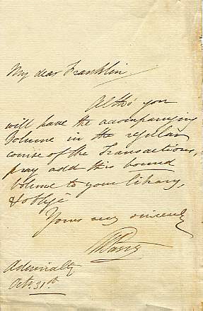 PARRY, Sir William Edward, letters, autographs, documents, manuscripts