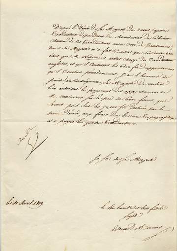 NAPOLEON I, letters, autographs, documents, manuscripts