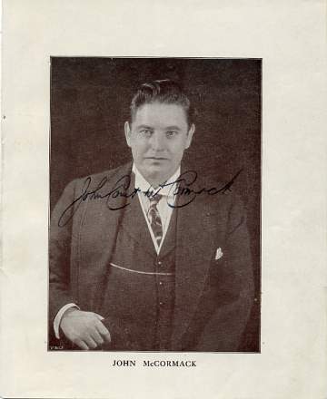 McCORMACK, John, letters, autographs, documents, manuscripts