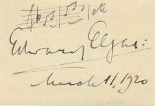 ELGAR, Sir Edward, letters, autographs, documents, manuscripts