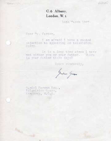 GREENE, Graham, letters, autographs, documents, manuscripts