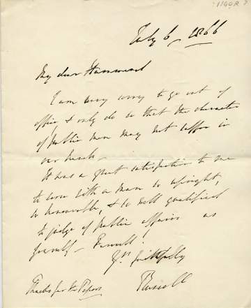 RUSSELL, Lord John, first Earl Russell, letters, autographs, documents ...