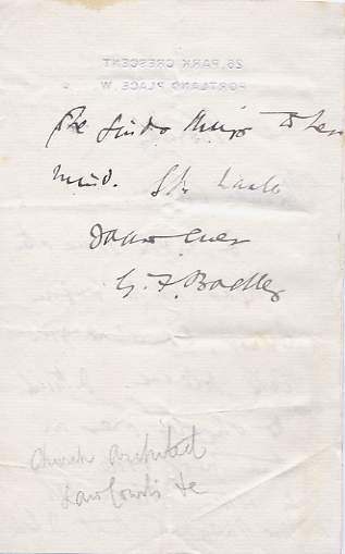 BODLEY, George Frederick, letters, autographs, documents, manuscripts