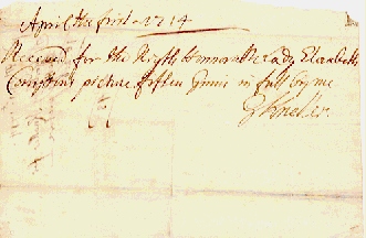KNELLER, Sir Godfrey, letters, autographs, documents, manuscripts